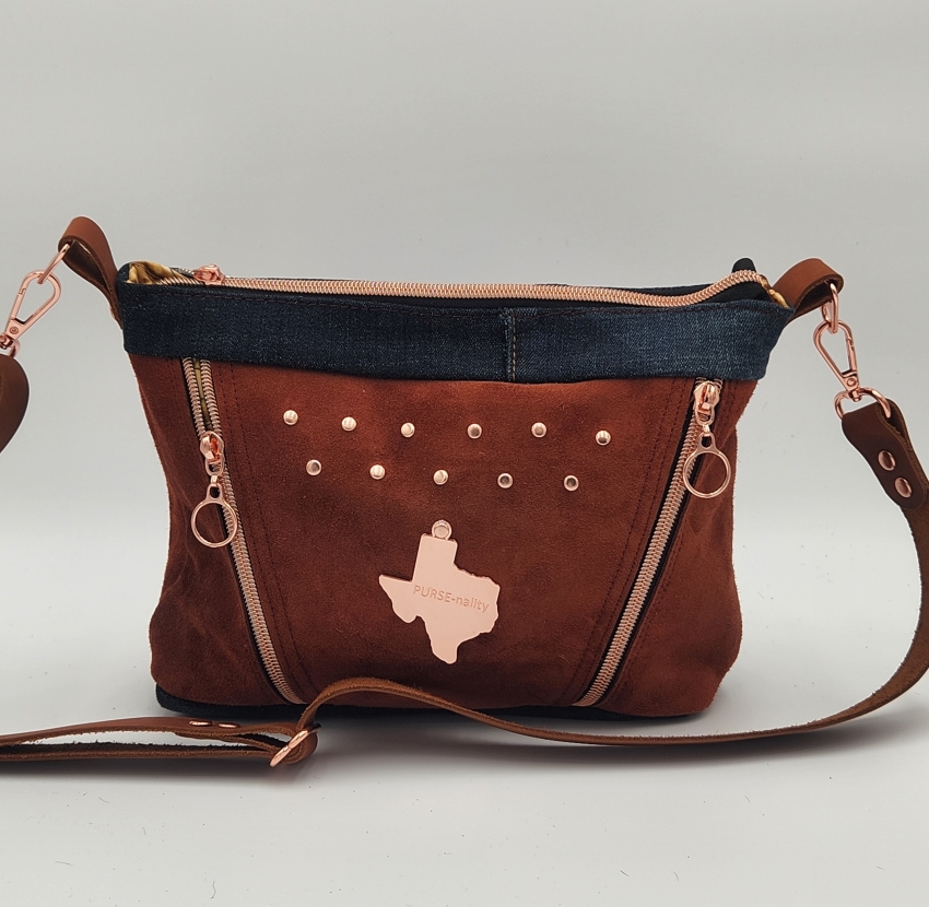Texas western leather, suede, and cow hair pursespurses. Concealed ...