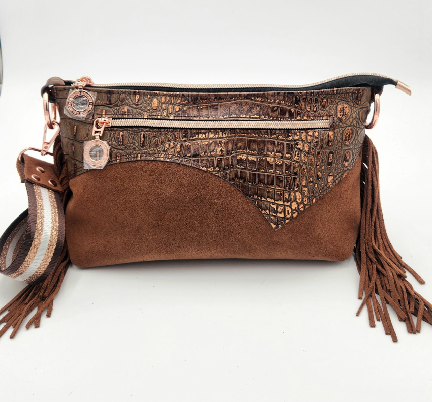 Texas western leather, suede, and cow hair pursespurses. Concealed ...