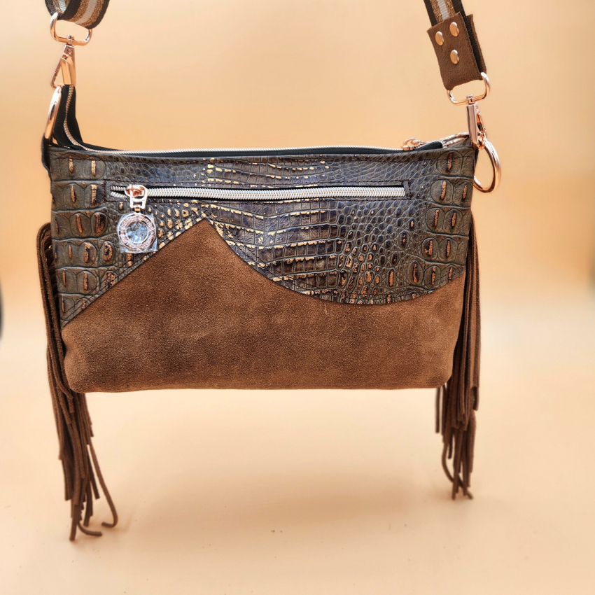 Texas western leather, suede, and cow hair pursespurses. Concealed ...