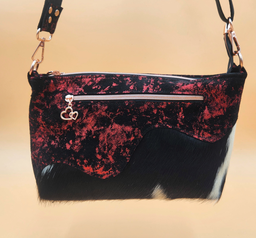 Texas western leather, suede, and cow hair pursespurses. Concealed ...