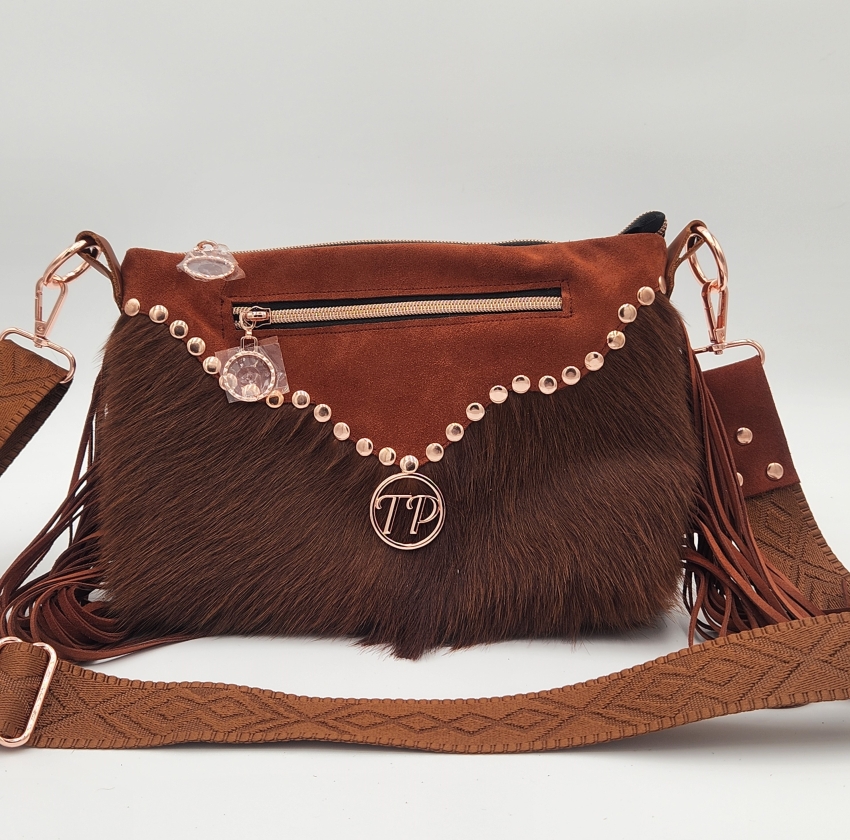 Texas western leather, suede, and cow hair pursespurses. Concealed ...
